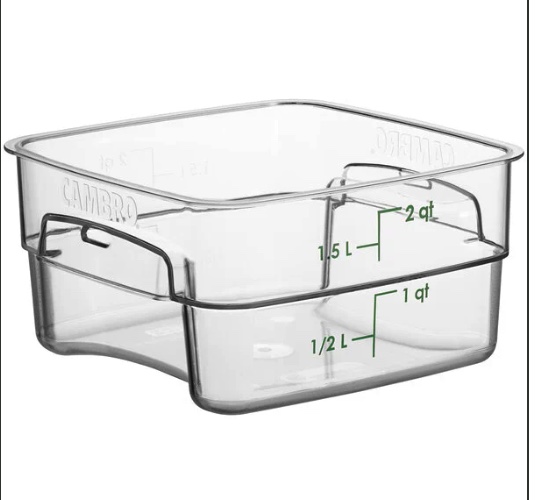 Recipiente cuadrado transparente de policarbonato para almacenar ...